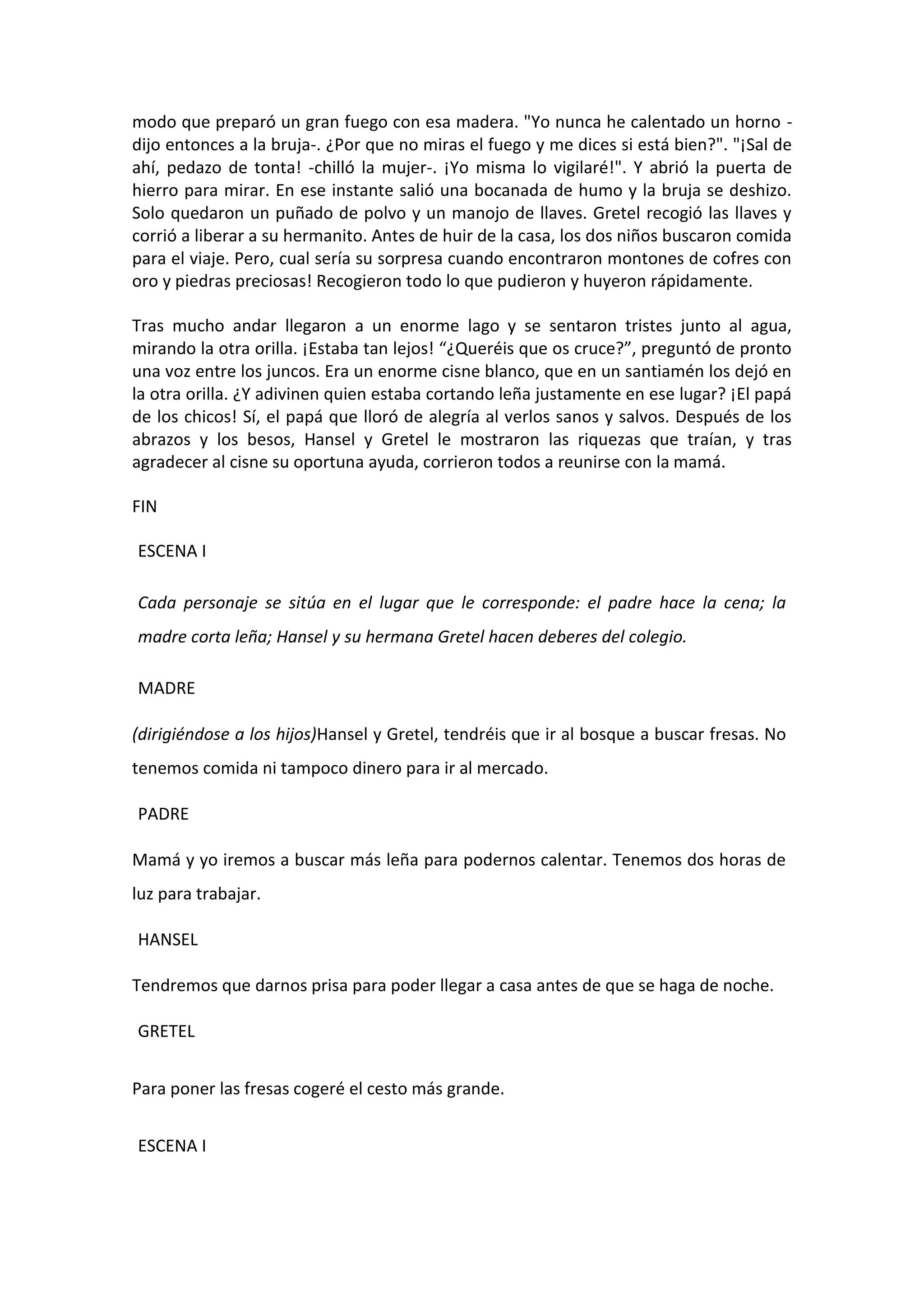 Hansel y gretel | DOCX
