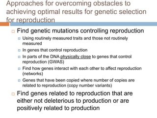 An Overview of Genomic Selection and Fertility | PPTX