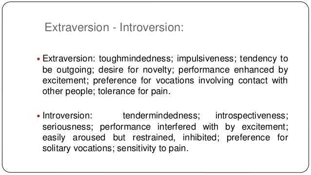 Hans Eysenck theory of Personality