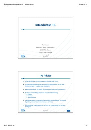 Hans Maassen - IPL Consultants | PDF