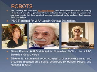 Sophia Advanced Humanoid Robot - "Hanson Robotics" | PPT