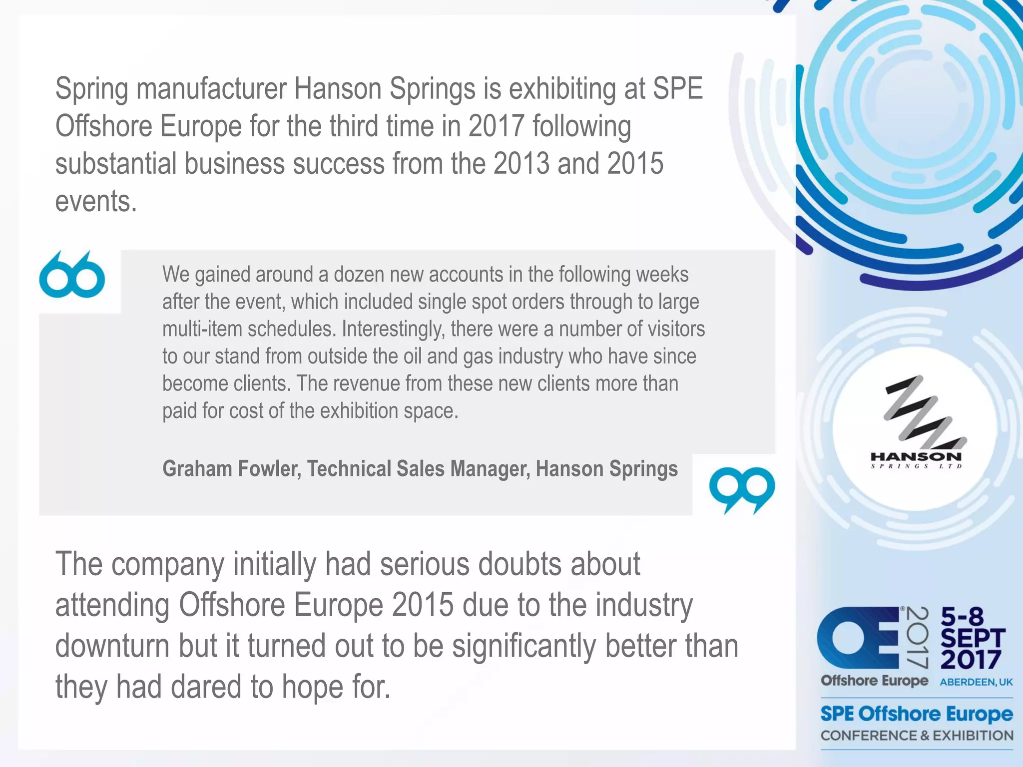 Hanson Springs - SPE Offshore Europe | PPT
