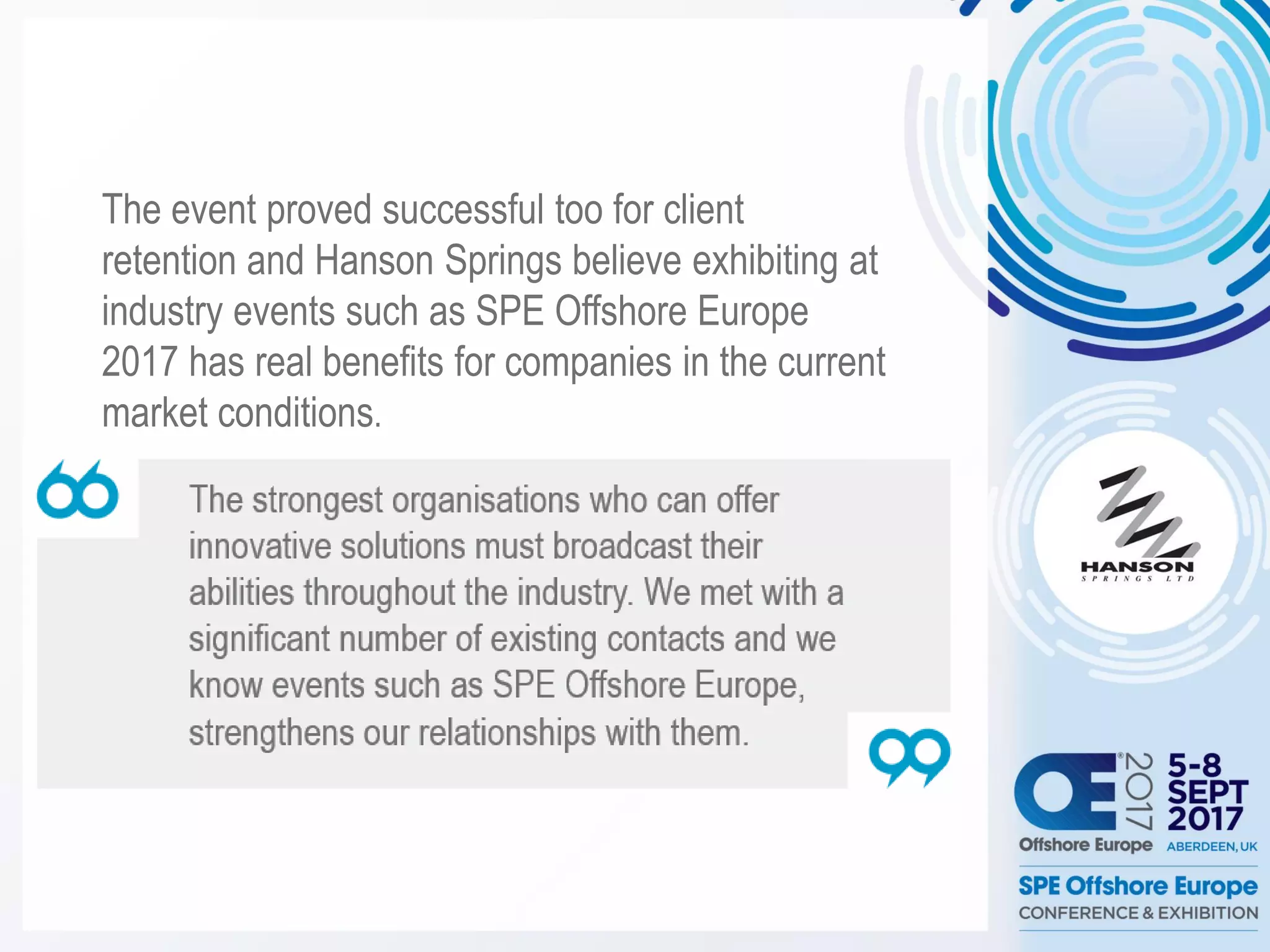 Hanson Springs - SPE Offshore Europe | PPT