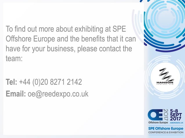 Hanson Springs - SPE Offshore Europe | PPT