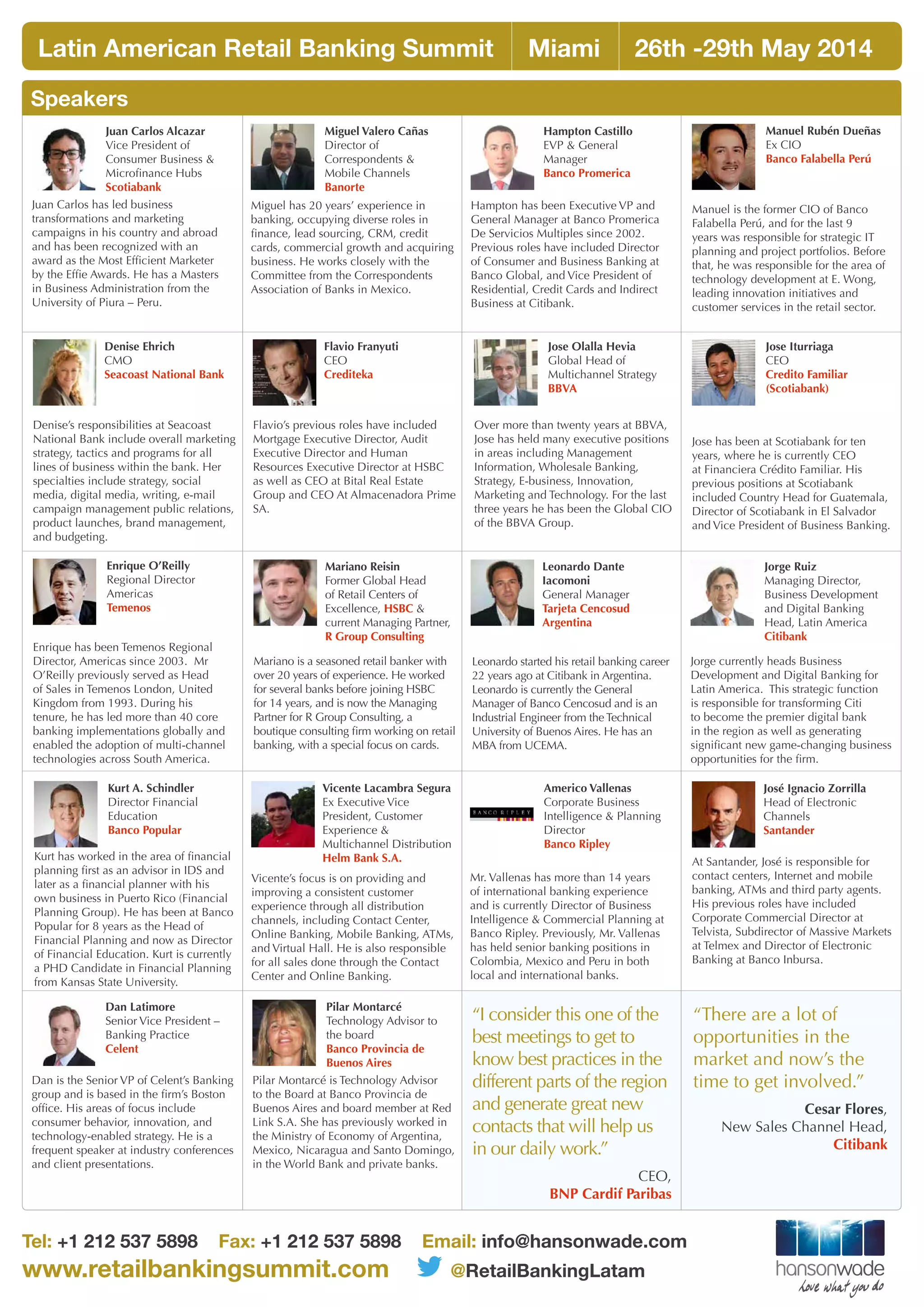 Latin American Retail Banking Summit | PDF