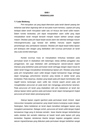 Studi Kasus : Oksidasi Pirit dan Pengaruhnya Terhadap Ekosistem | PDF