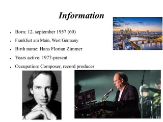 Hans Zimmer biography | PPTX
