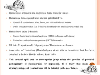 Hantavirus as an emerging disease | PPTX