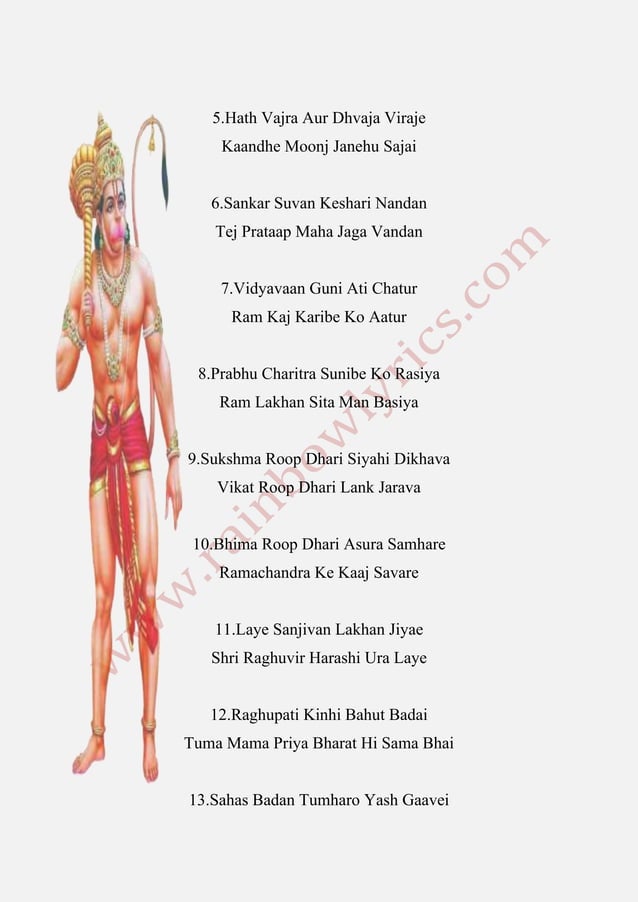 Hanuman Chalisa In English | PDF