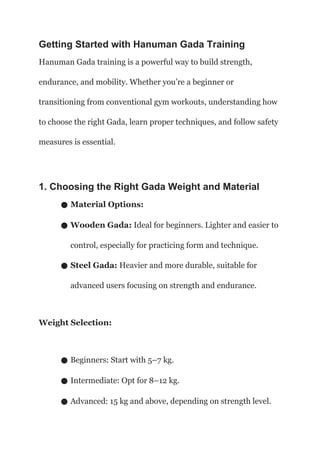 Hanuman Gada: A Complete Guide For Beginners | DOCX