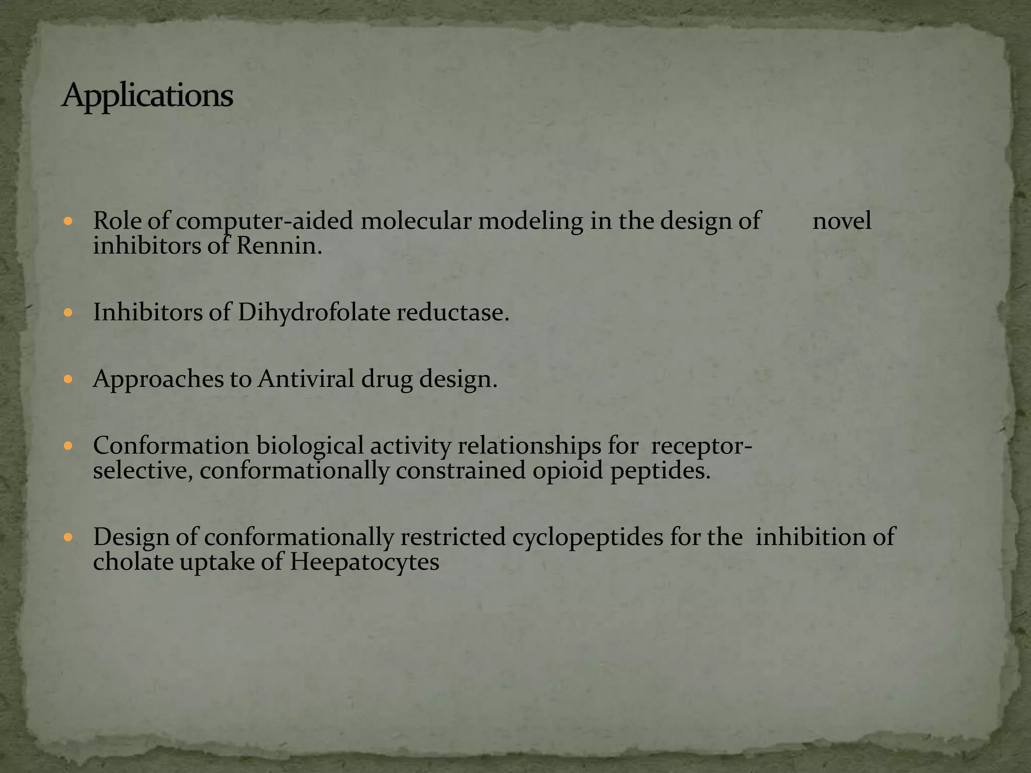 Computer Aided Drug Design ppt | PPTX
