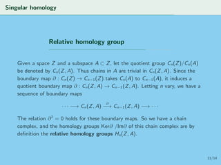 HOMOLOGY AND HOMOTOPY THEORY PRESENTATION | PDF