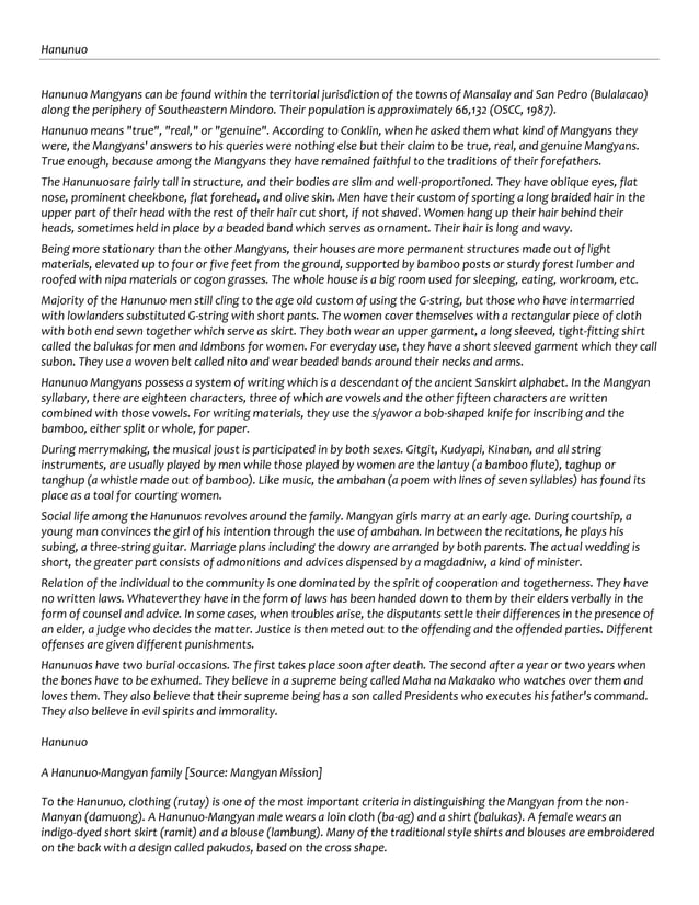 Hanunuo | PDF