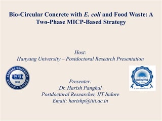 MICP Based Concrete Proposal and timeline | PPT