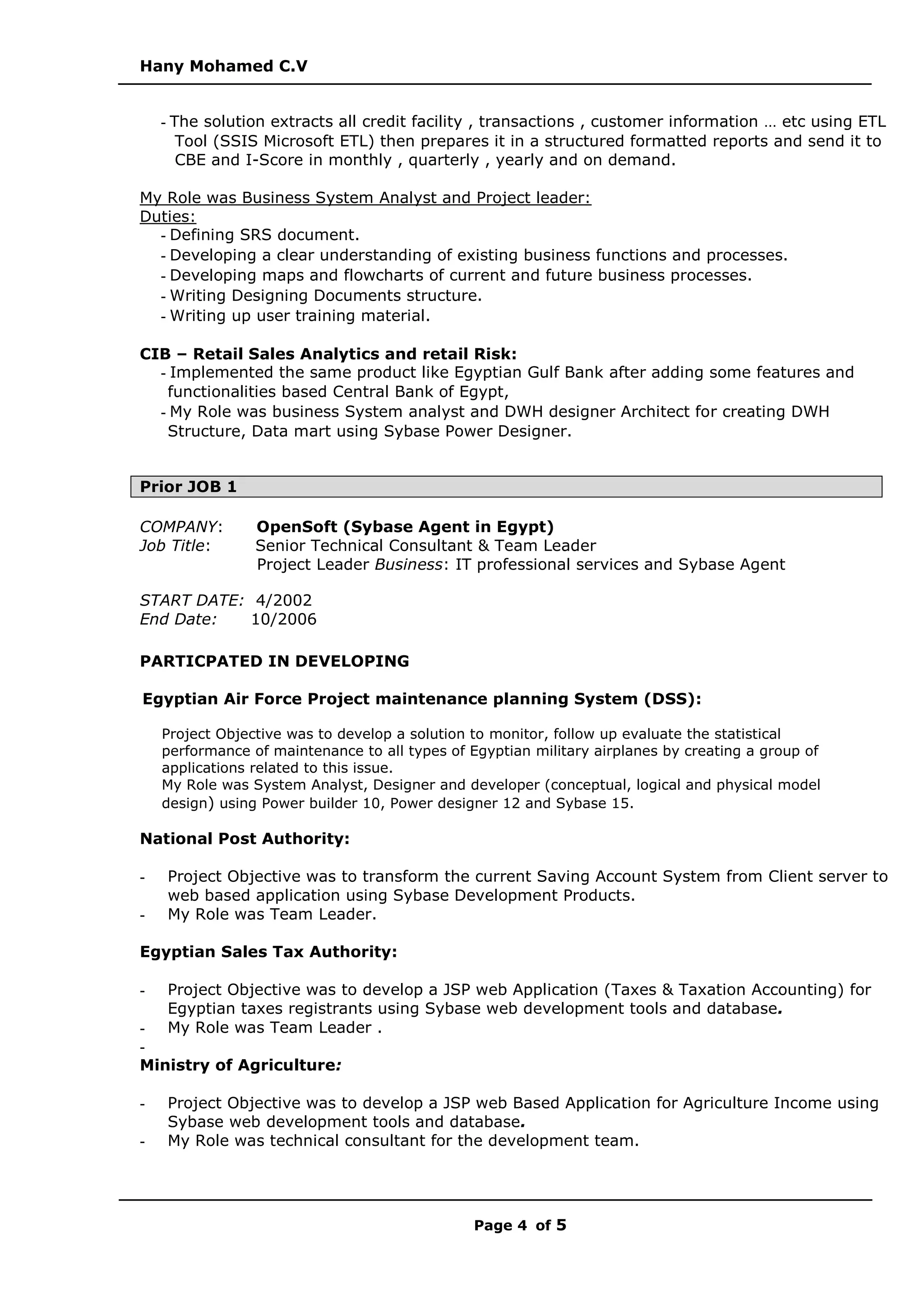 Hany mohamed CV | PDF