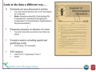 Building the Hymenoptera Anatomy Ontology through exploration of the ...