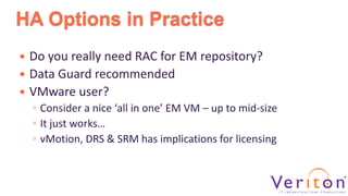 High Availability Options for Oracle Enterprise Manager 12c Cloud Control | PDF