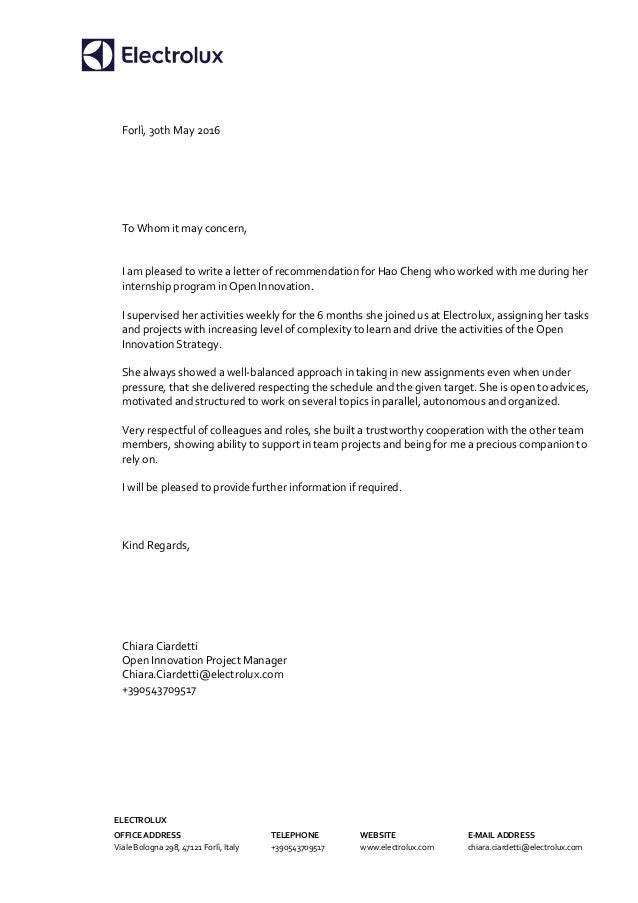 Recommendation Letter