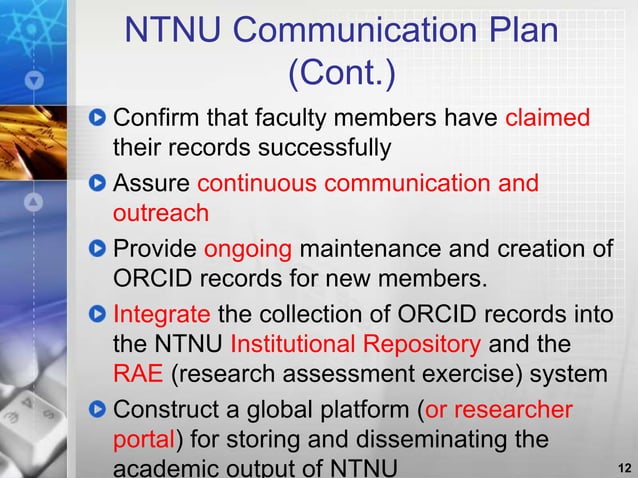 ORCID Implementation in National Taiwan Normal University (NTNU) | PPT