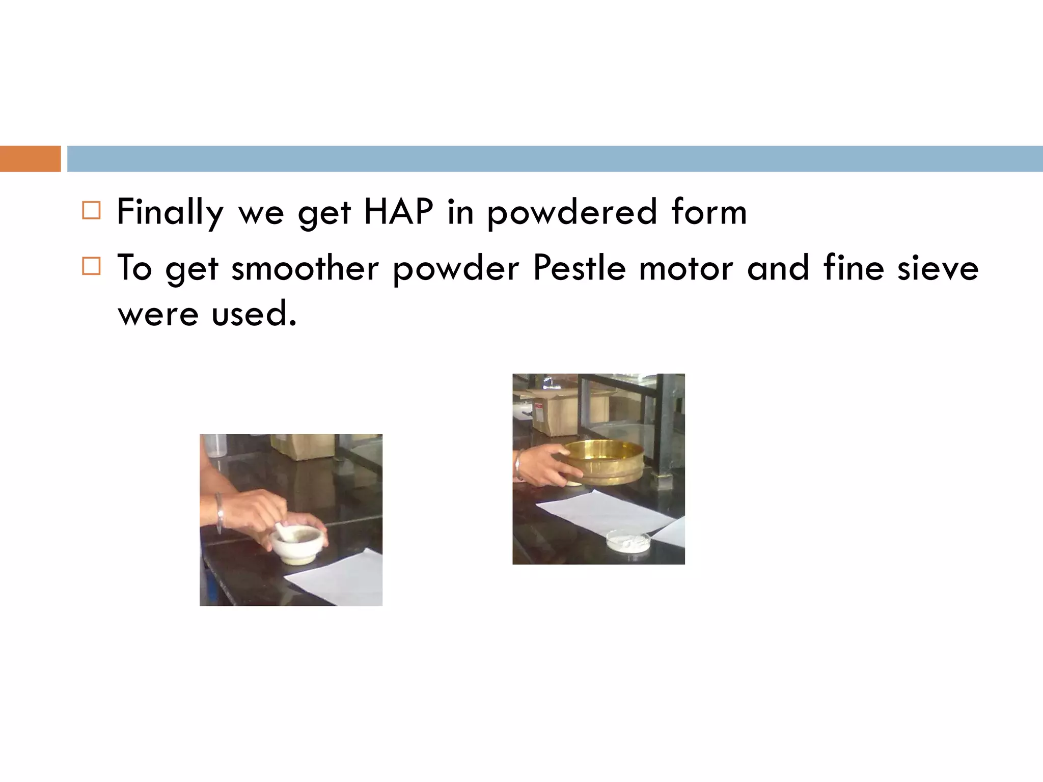 Hydroxyapatite synthesis and its chromatographic properties | PPT