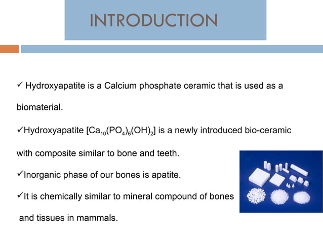 Hydroxyapatite synthesis and its chromatographic properties | PPT