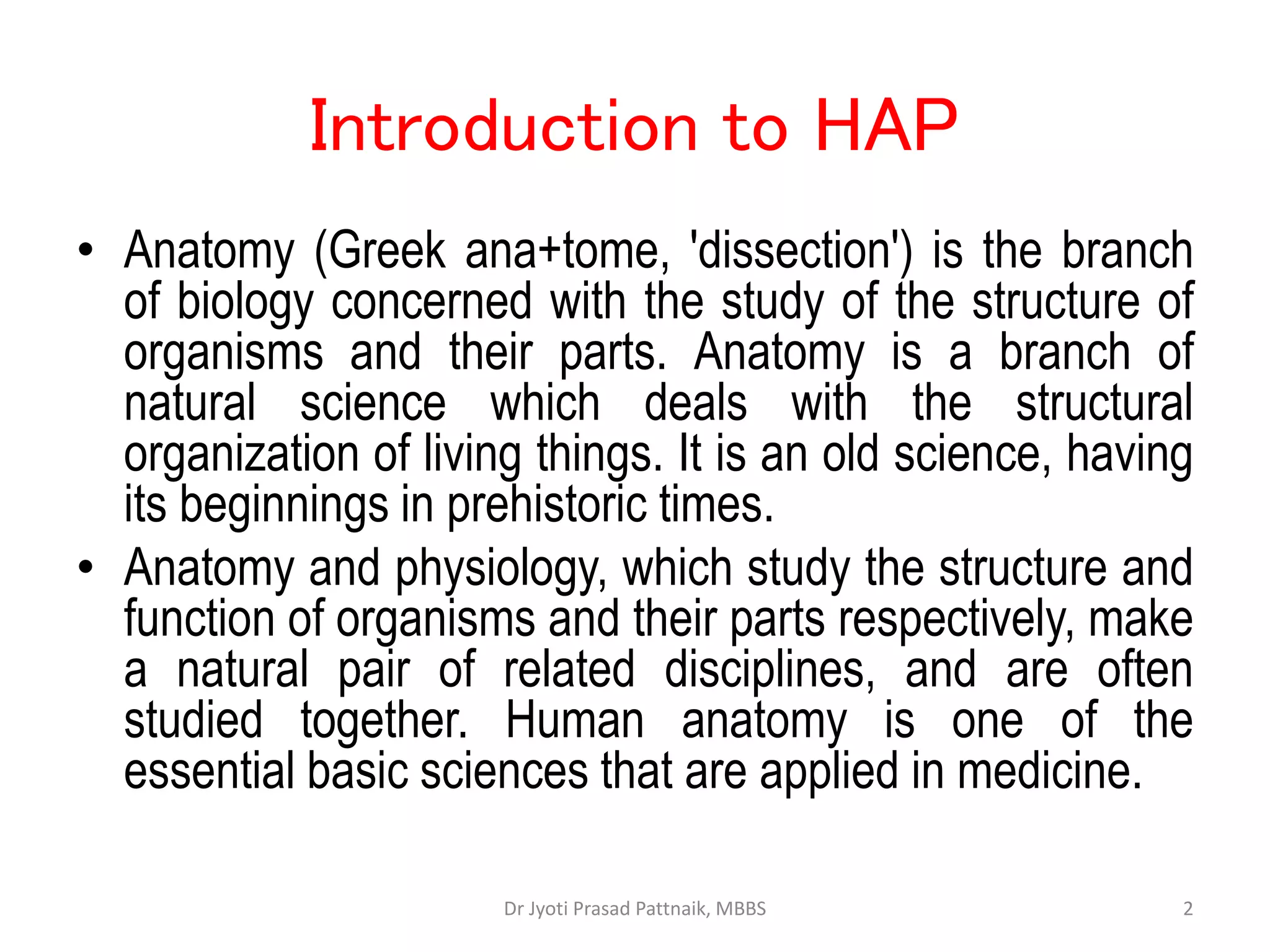 Human Anatomy and Physiology : Introduction | PPT