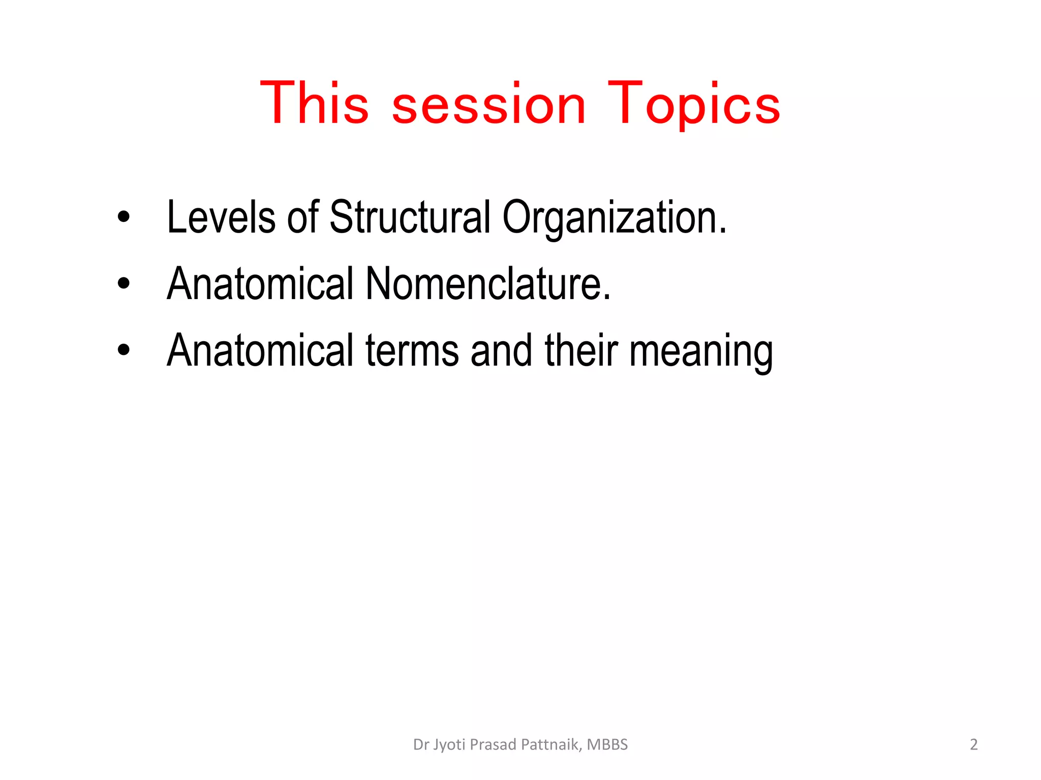 Human Anatomy and Physiology : levels of structural organization | PPT