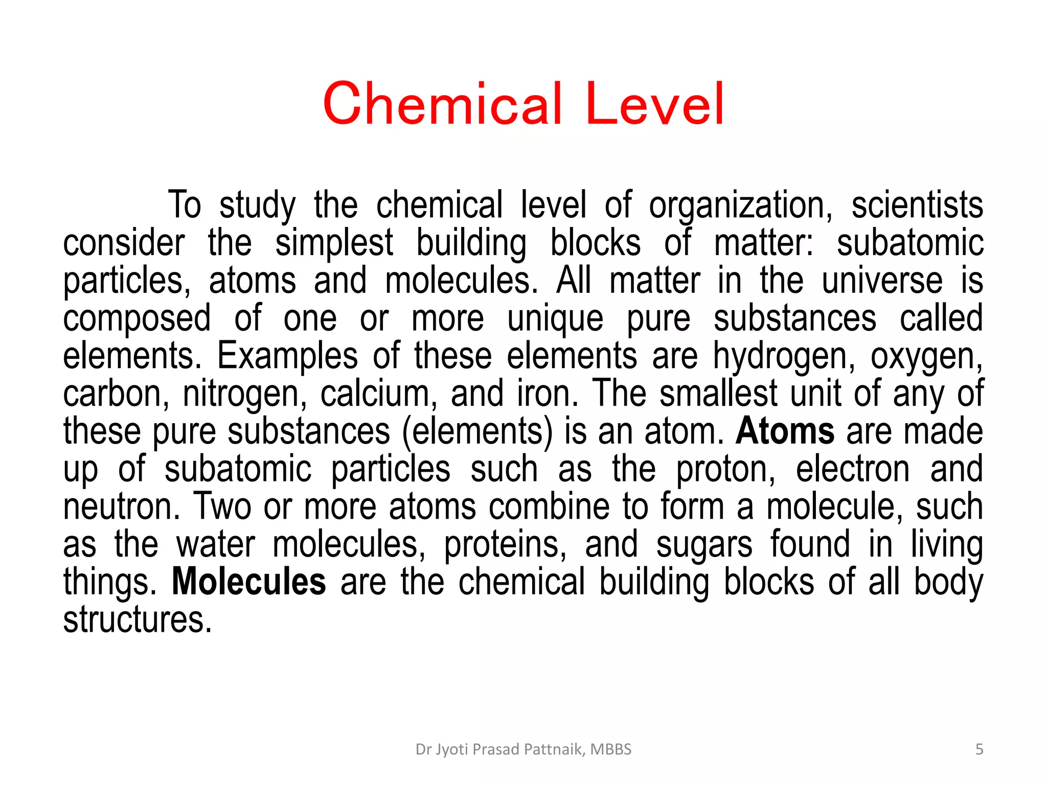 Human Anatomy and Physiology : levels of structural organization | PPT