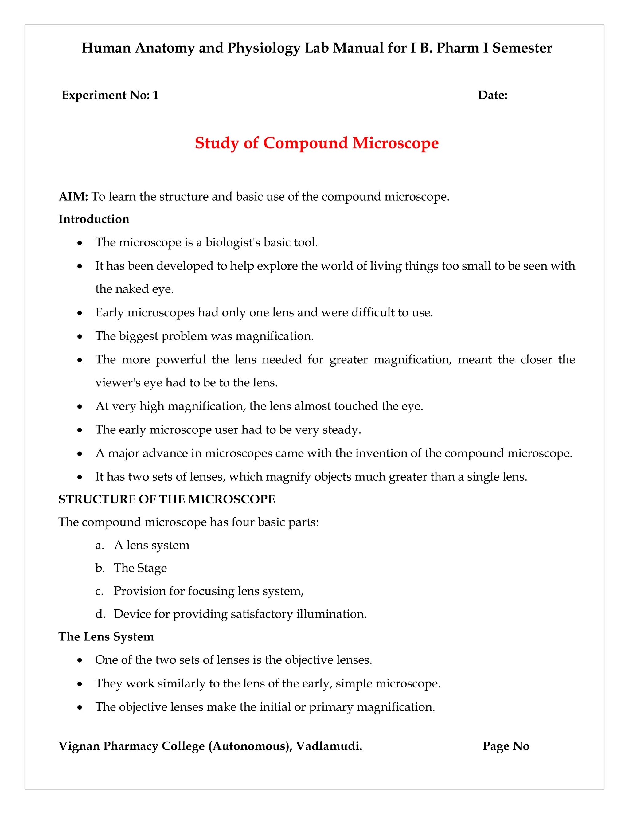 Human Anatomy and Physiology - I Practical Manual.pdf
