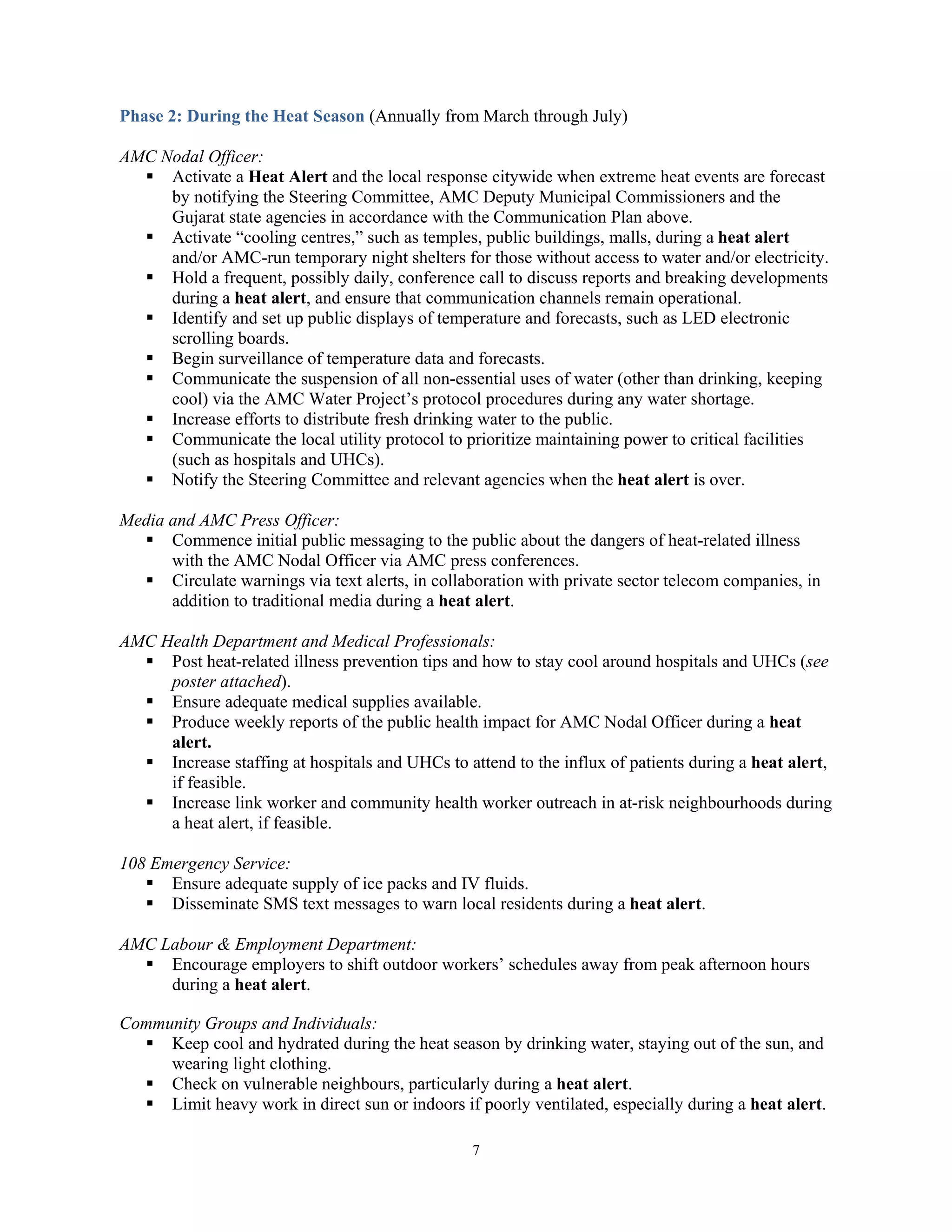 Ahmedabad Heat Action Plan 2014 - Low Resolution Version | PDF