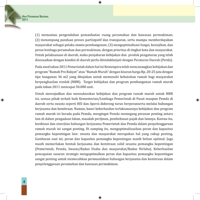 Hari Perumahan Nasional (Hapernas) Tahun 2011. Laporan Penyelenggaraan | PDF