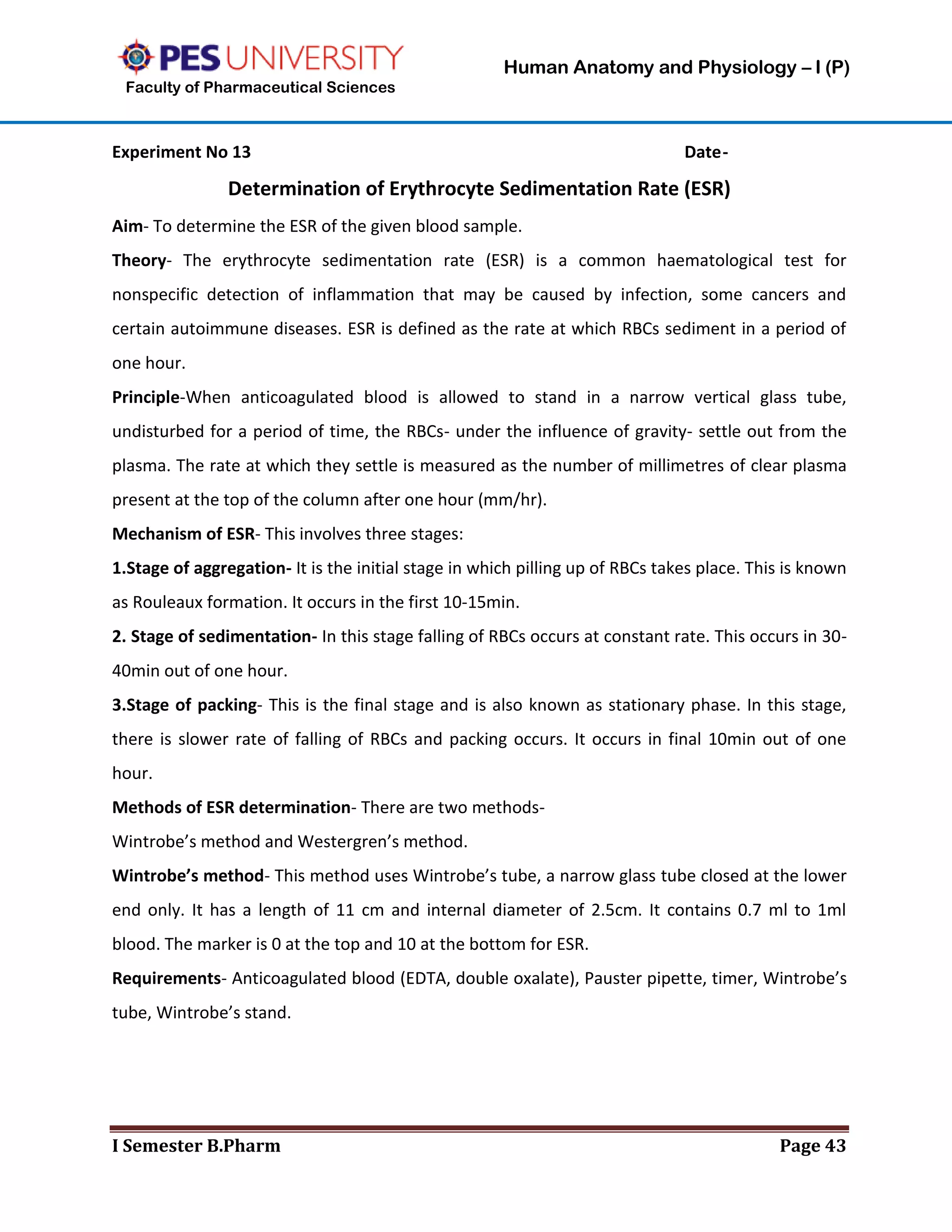 HAP I (P) lab manual | PDF