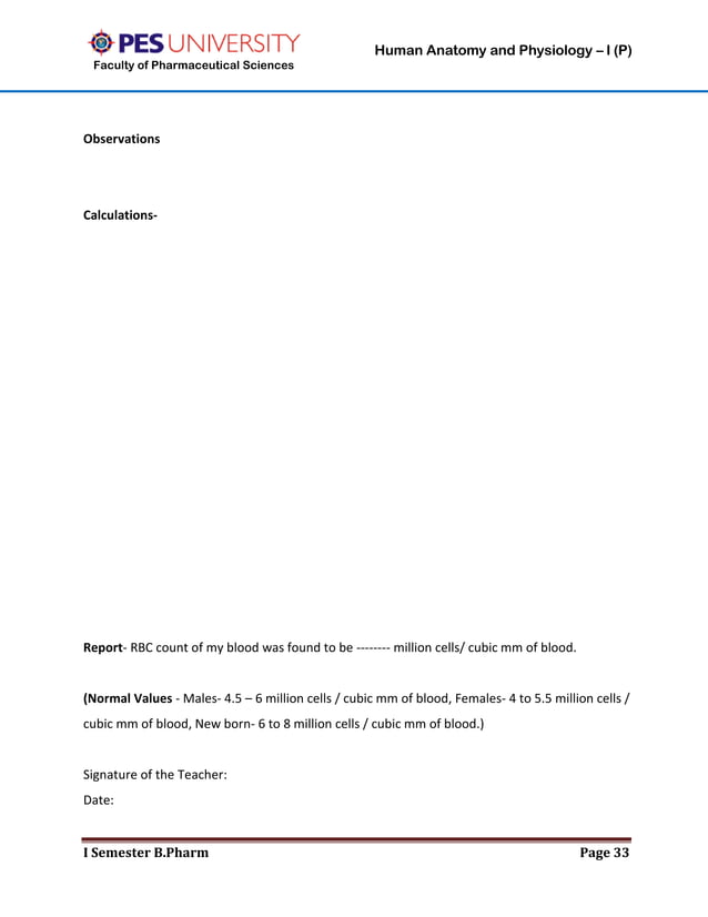 HAP I (P) lab manual | PDF | Death, Injury, or Military Conflict ...