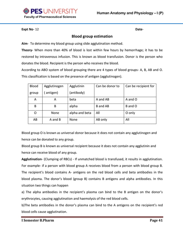 HAP I (P) lab manual | PDF | Death, Injury, or Military Conflict ...