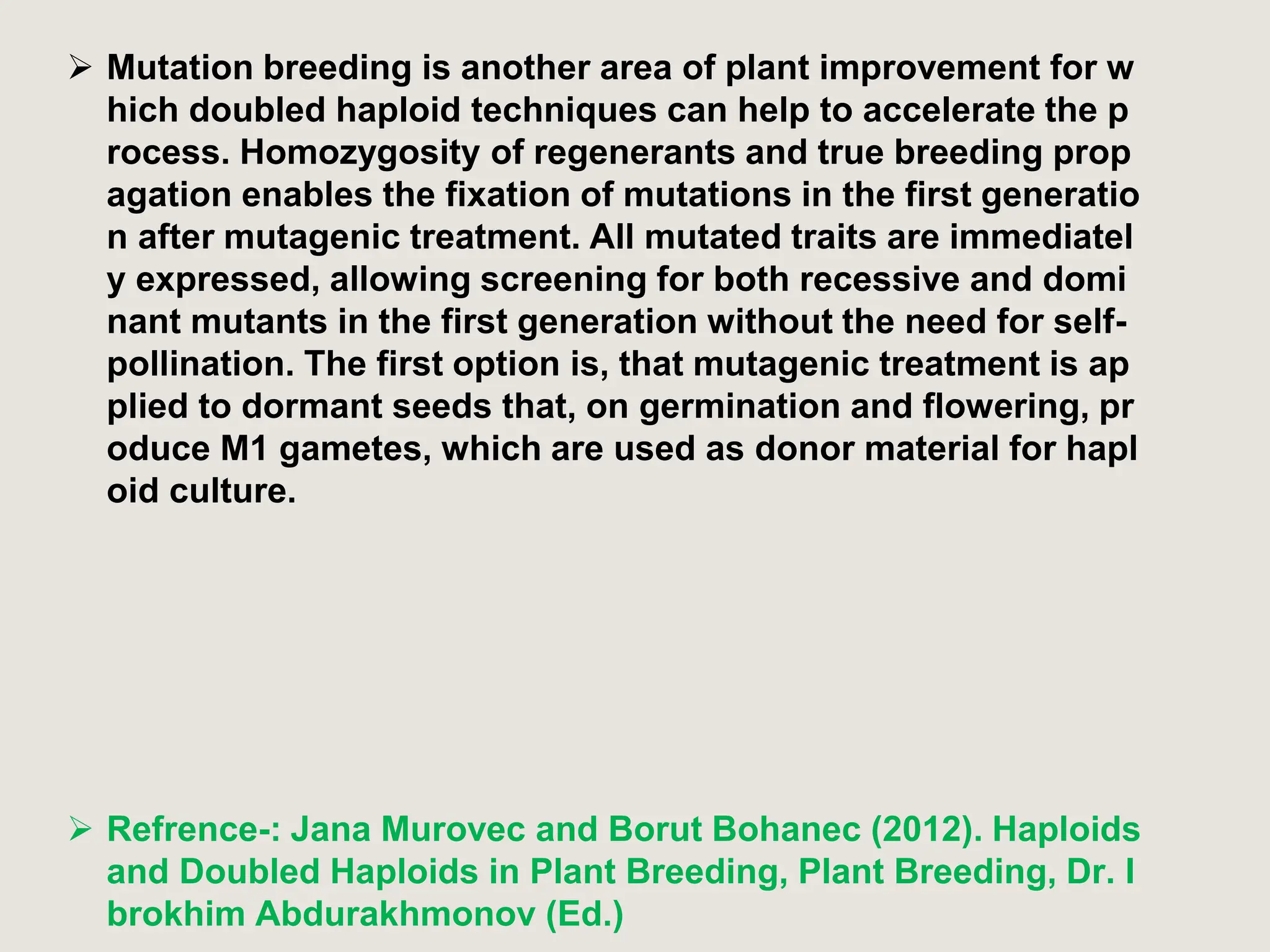 Haploid and double haploid Production and their roles in crop ...