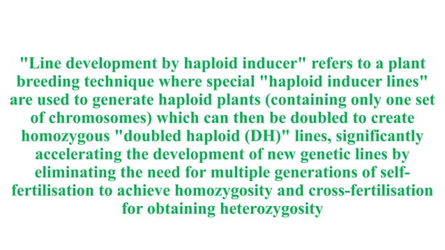 haploid induction.pptx for commercial breeding | PPTX