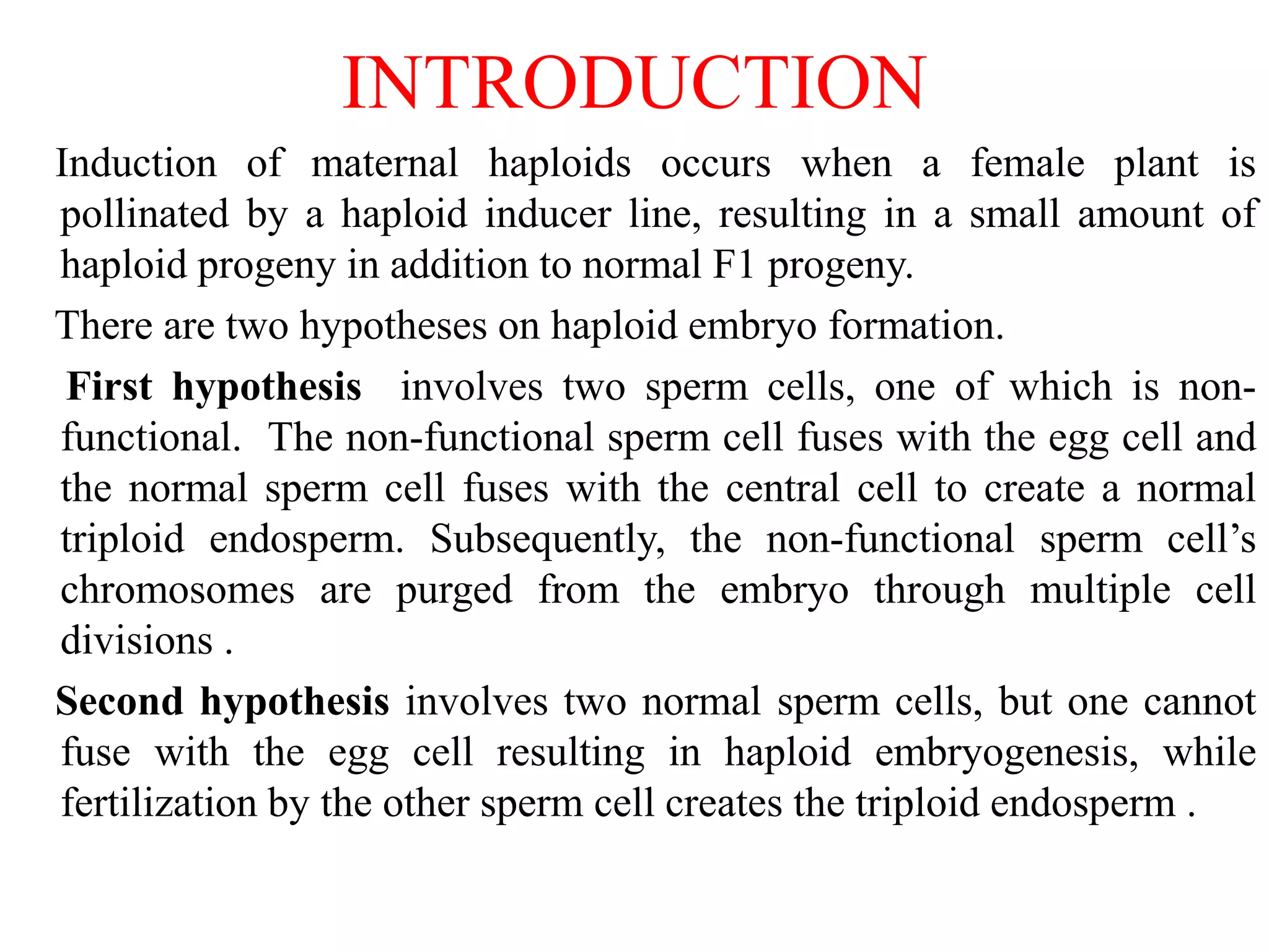 Haploid induction of allelic diversity populations in maize | PPT