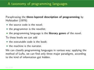 The epistemology of programming language paradigms | PPT