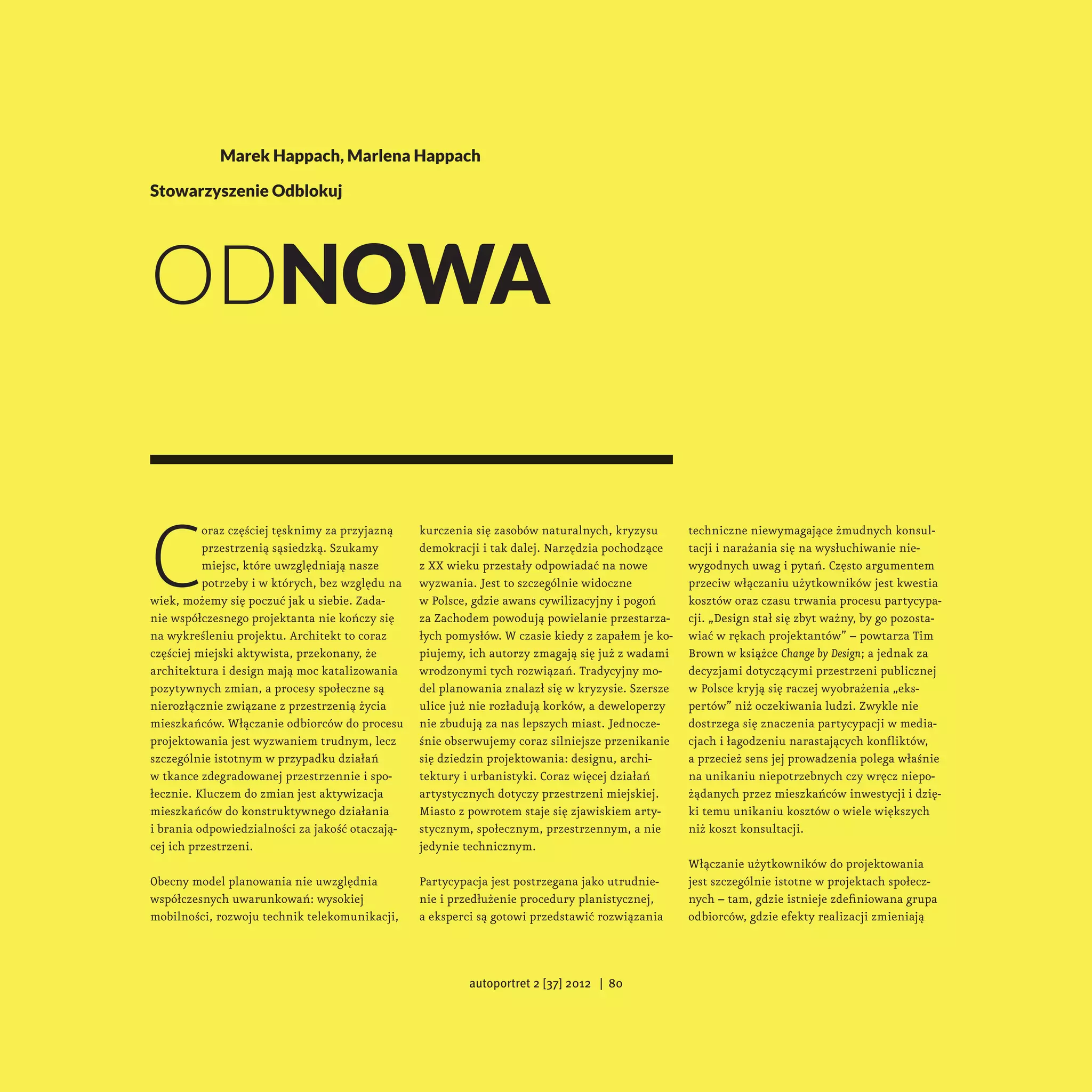 Marek Happach, Marlena Happach - Od nowa | PDF