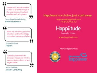 Happiitude - Happiness at Workplace Presentation | PDF