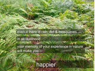 What does nature have to do with happiness? | PPT