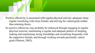 happiness and wellbeing in positive psychology | PPTX