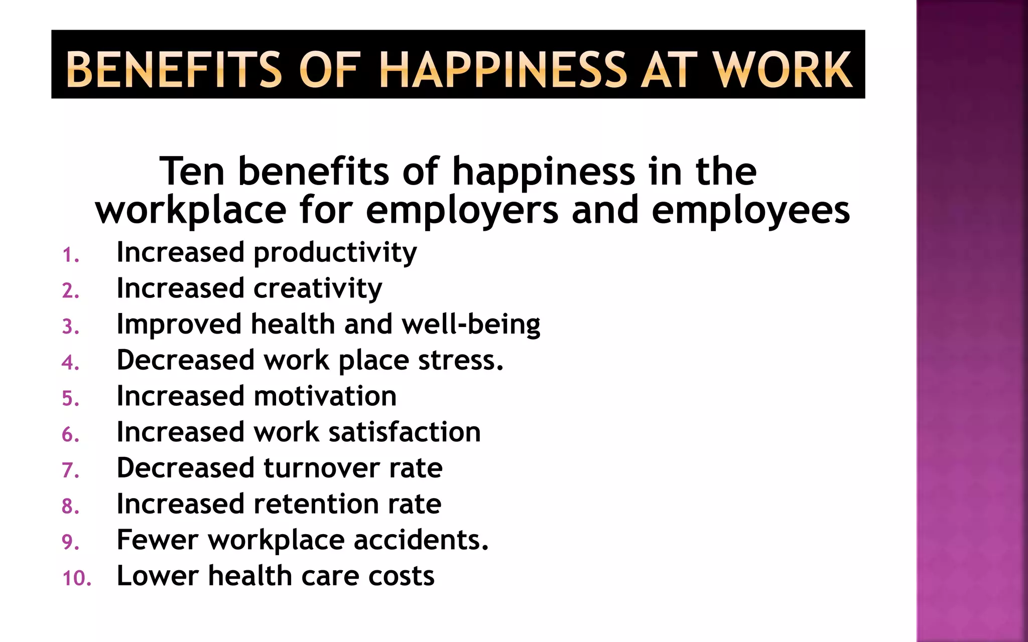 HAPPINESS AT WORKPLACE (DBG).pptx | Career Advice | Careers