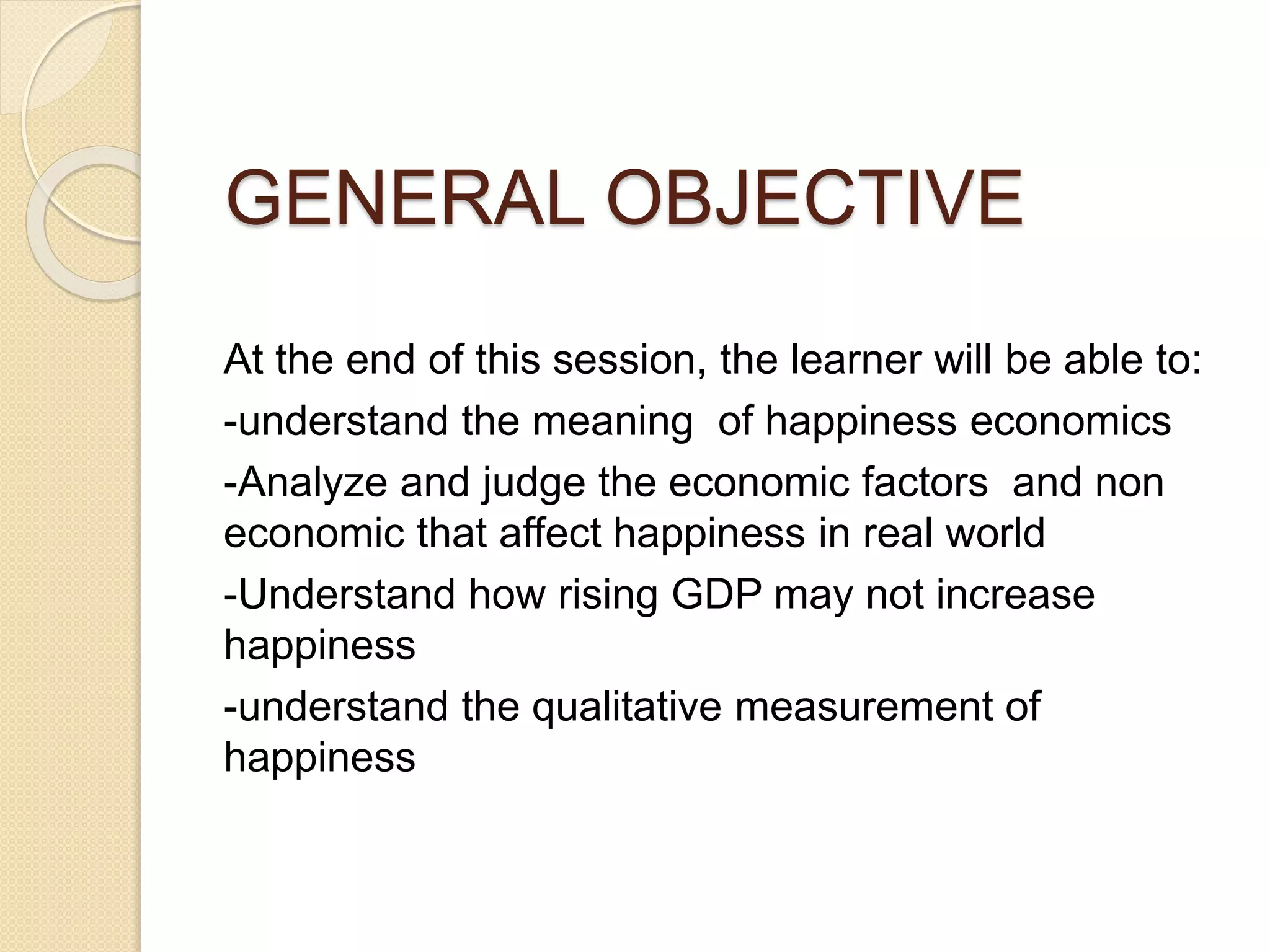 Happiness economics | PPTX