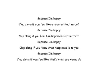 Happy by Pharrell Lesson Plan | PPTX