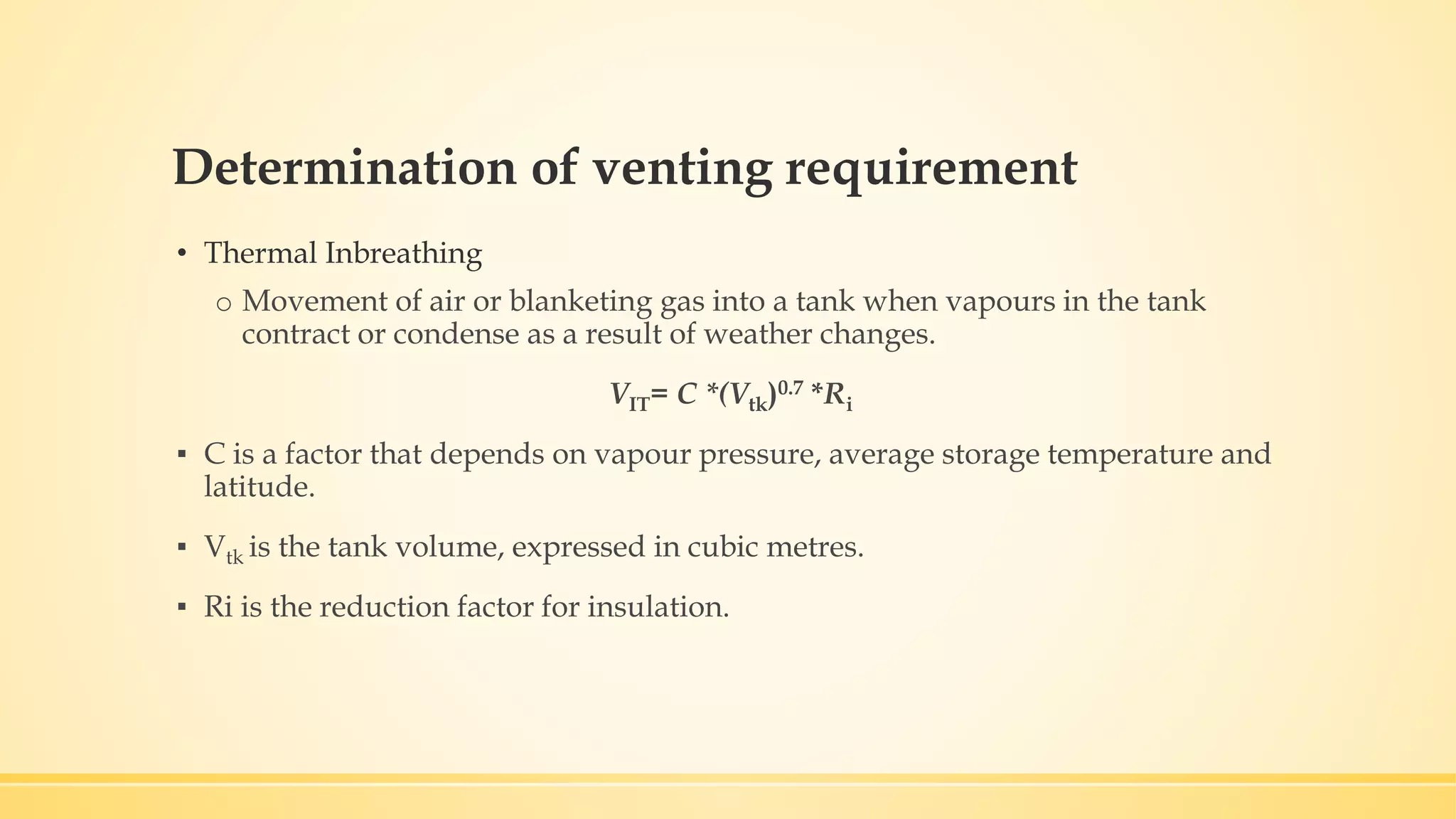 Design Calculations of Venting in Atmospheric and Low-pressure Storage ...