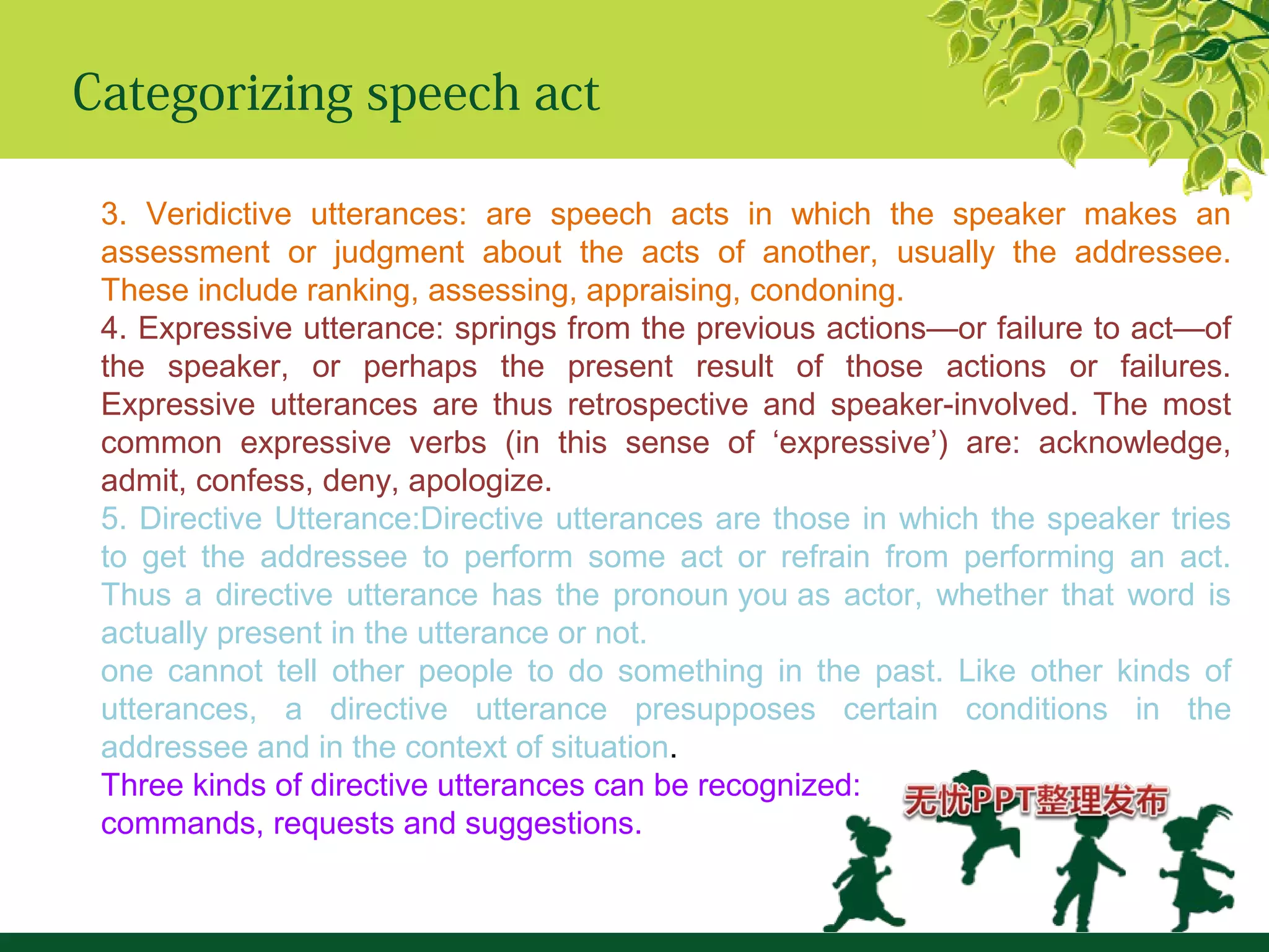 speech act theory in semantics | PPT