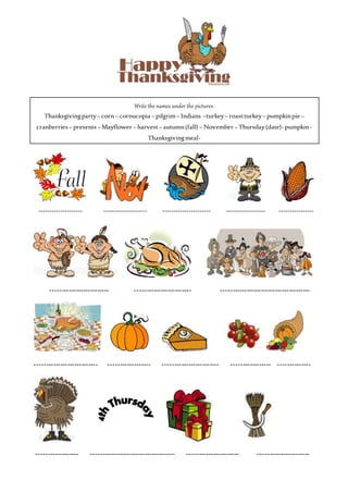 Happy thanksgiving-flashcards 1006 | PDF