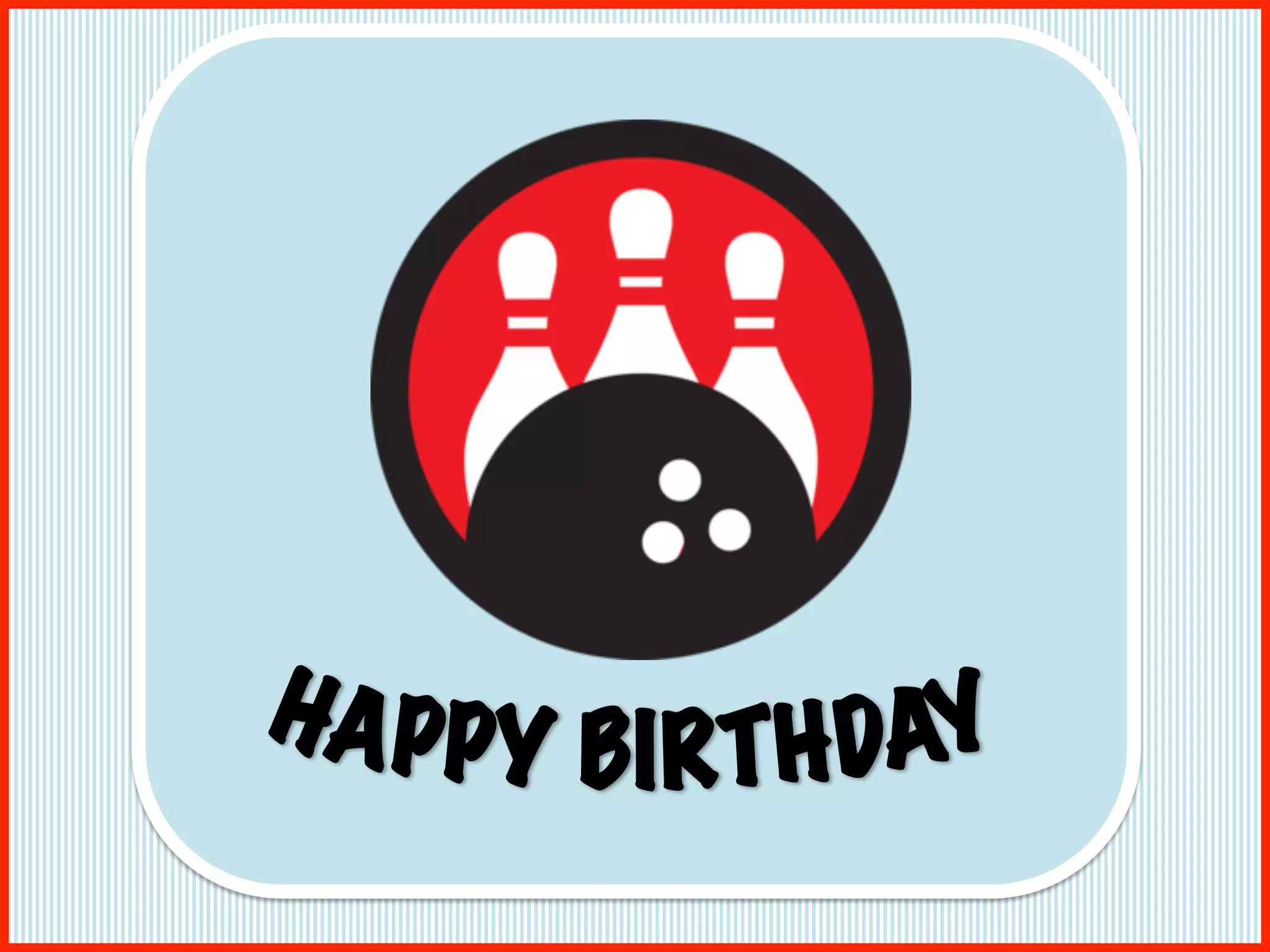Bowling Happy Birthday Sign or Banner | PDF