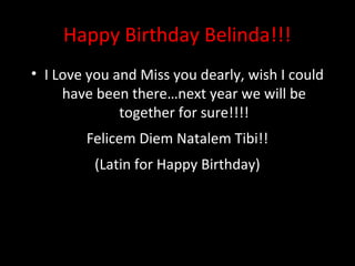 Happy birthday belinda!!!! | PPT